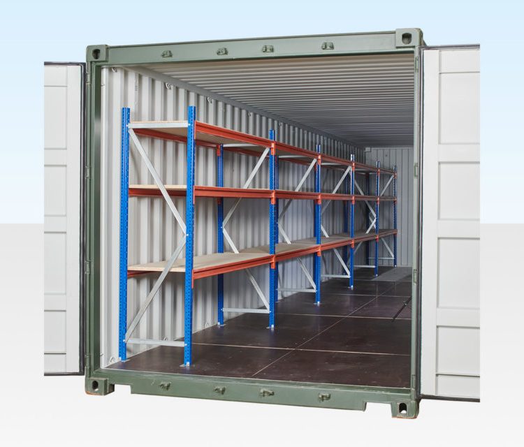 Adjustable, Heavy Duty Three Tier Container Racking (2 Bays ...